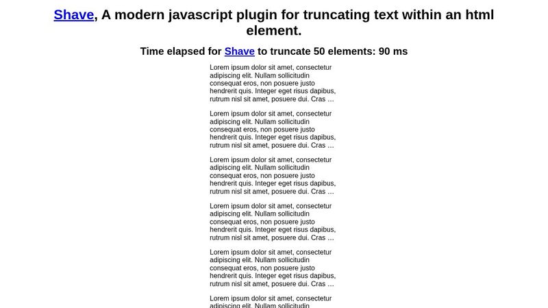 Shave, a javascript plugin for shaving text (jQuery)