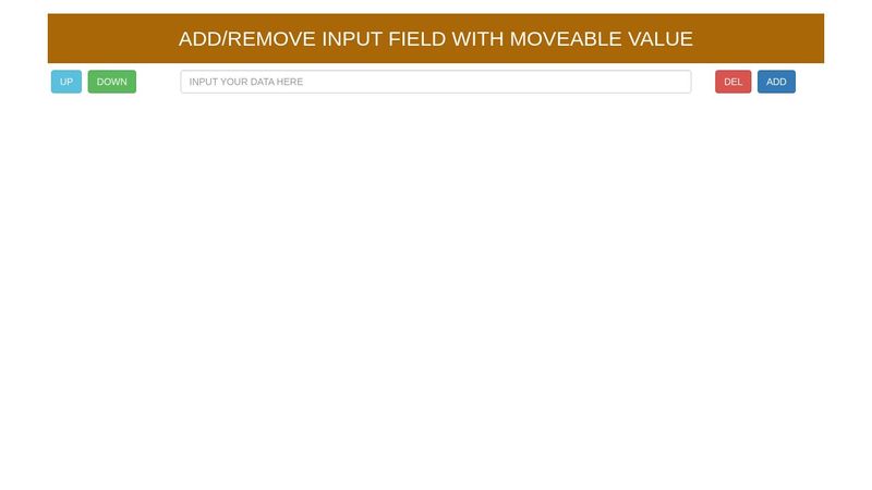 ADD REMOVE INPUT FIELD with Moveable Value