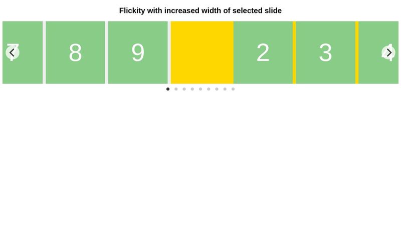 Flickity slider with different width of active element