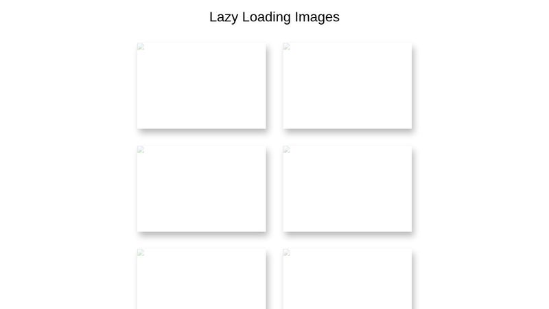 Lazy Load Images with Vanilla Javascript