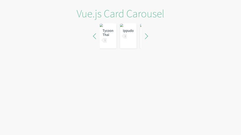 Vue card carousel