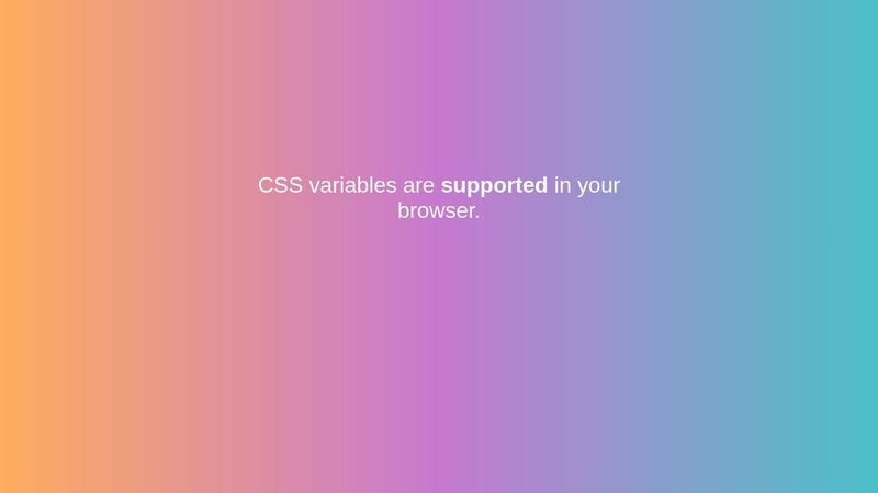 Check if browser supports CSS custom properties