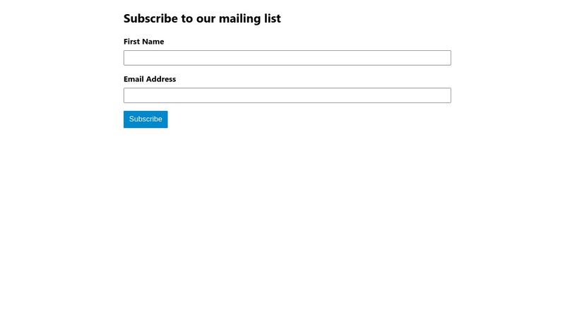 Form Validation: MailChimp with the Constraint Validation API