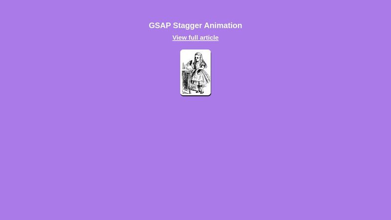 Simple GSAP stagger method