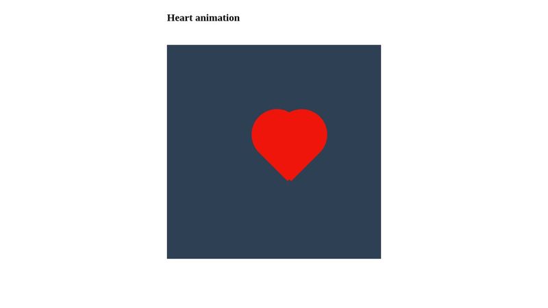 Heart animation pure css