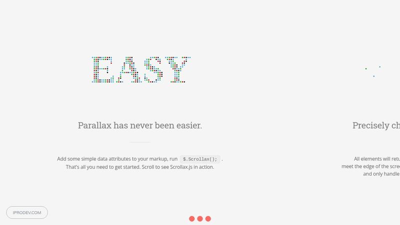 Horizontal Parallax using Scrollax.js