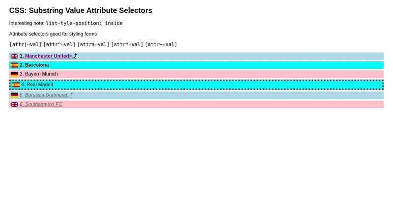 CSS3 Attribute Selectors Review