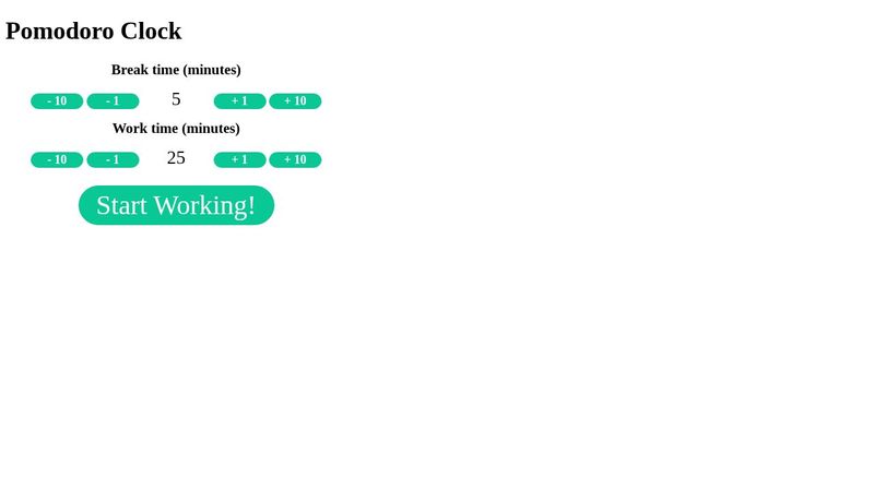FreeCodeCamp Pomodoro