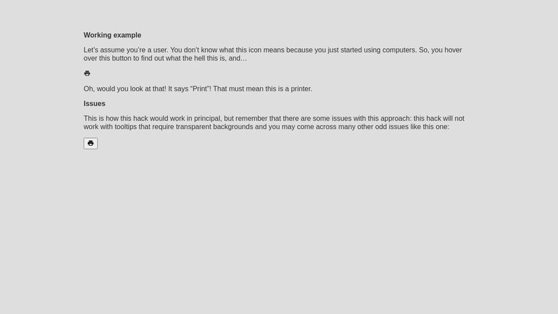 Tooltips & hints with aria-labels & with CSS `content`