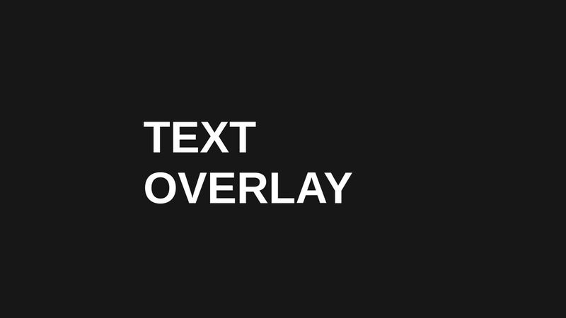 Text overlay animation