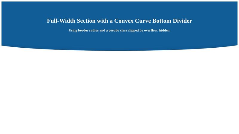 Curve Section Divider