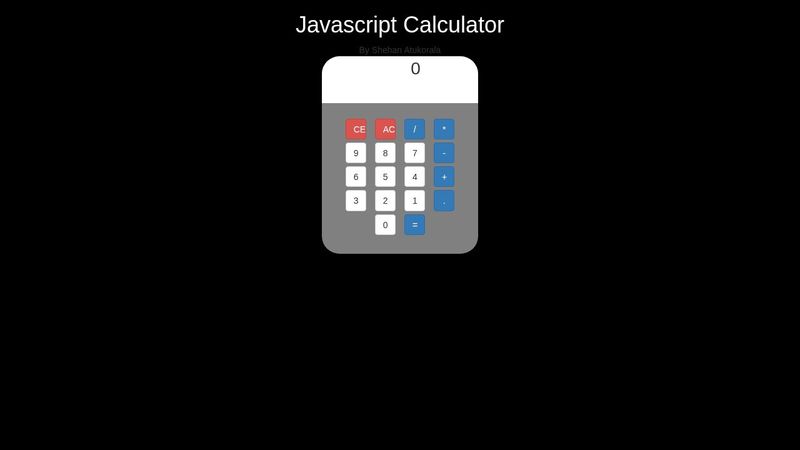 Javascript Calculator FCC