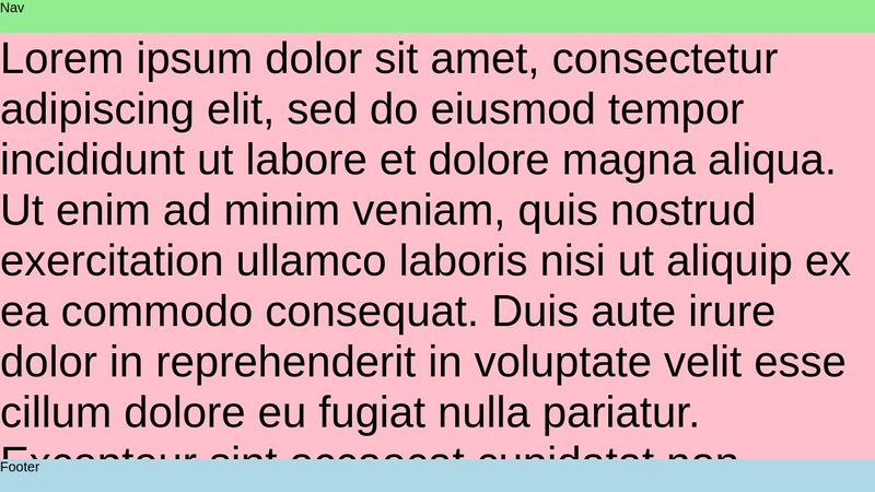 Scrollable main with fixed header and footer