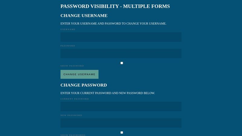 Password Visibility Toggle