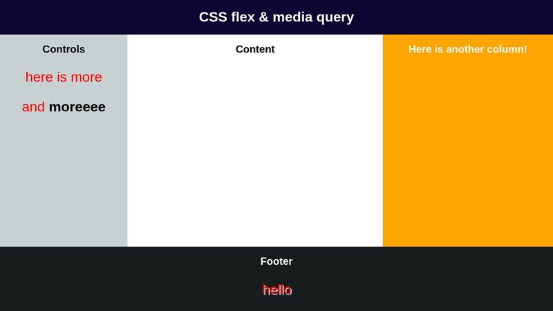 css: Flex & media query