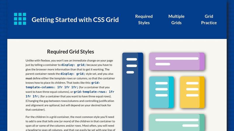 CSS Grid Introduction: STARTER - PLEASE FORK