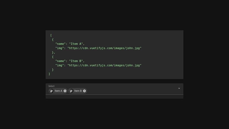 Vuetify 3: How to pass v-avatar to chips of multiselect v-select?