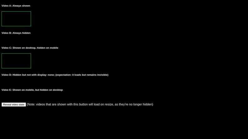 Video Responsive Loading