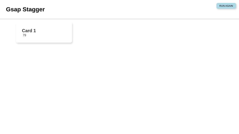 GSAP + Timeline + Stagger