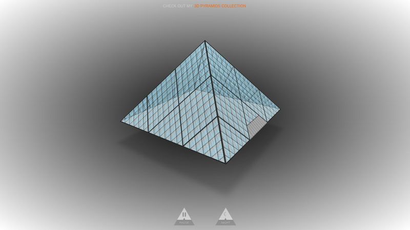 Louvre Pyramid - 3D Model - Pure CSS