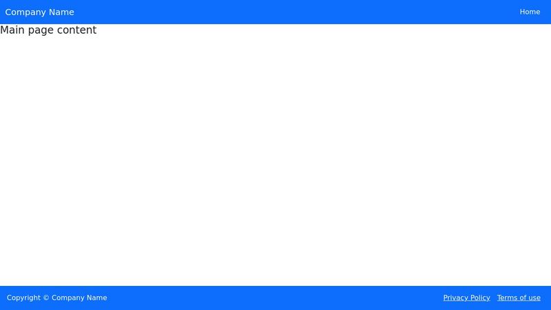 Bootstrap 5 responsive header and footer