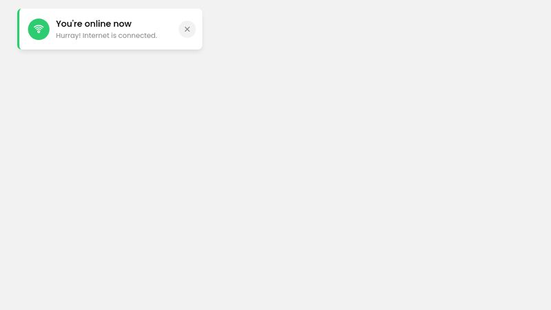 Toast Notification To Detect Internet Connection In Html Css And Javascript 7670