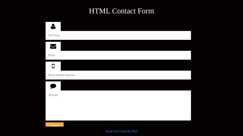 HTML Contact Form