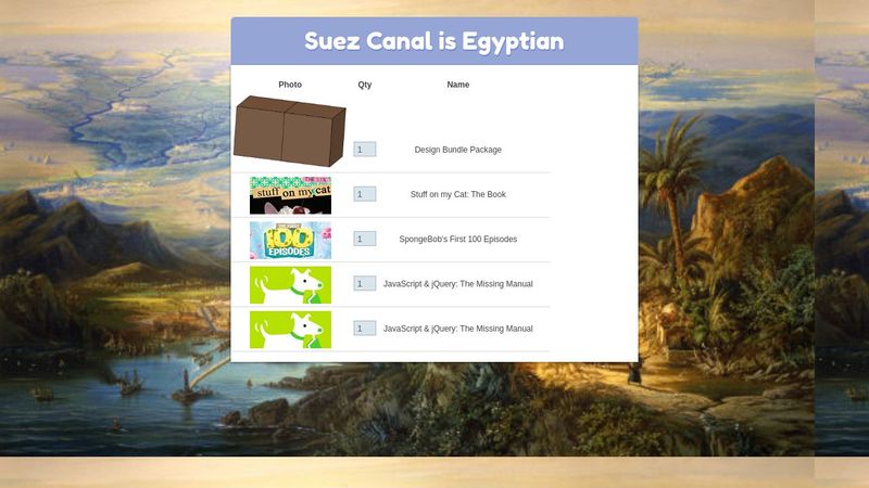 HTML5/CSS3 Shopping Cart Layout