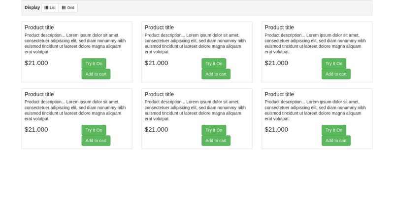 Bootstrap List Grid View