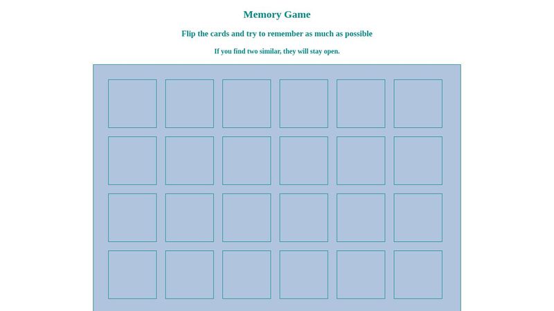 Memory Game - Live!