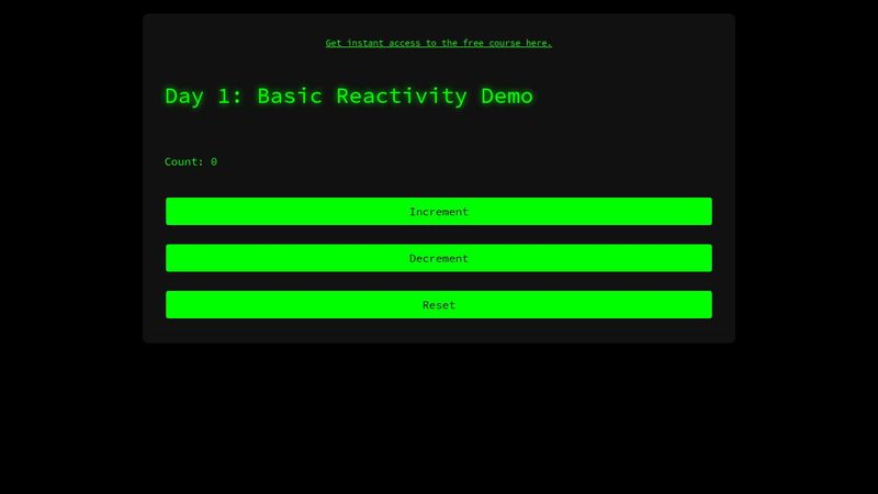 Reactivity From Scratch: Day 1 — Basic Reactivity