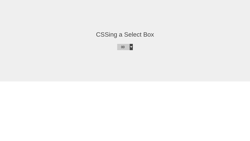 CSSing a Select Box