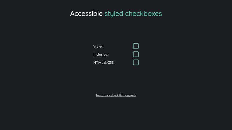 Accessible styled checkboxes