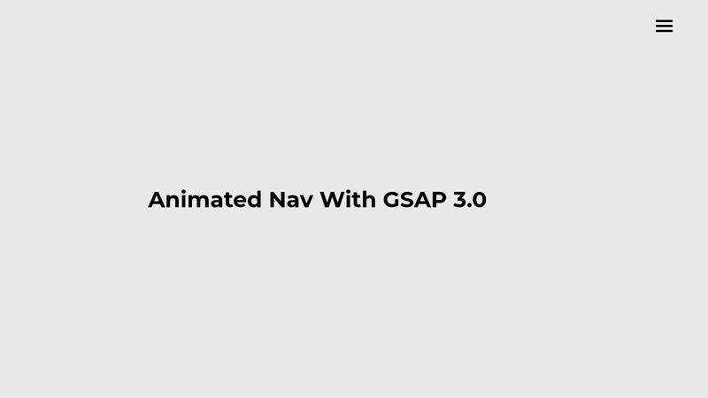 Responsive Animated Navbar GSAP
