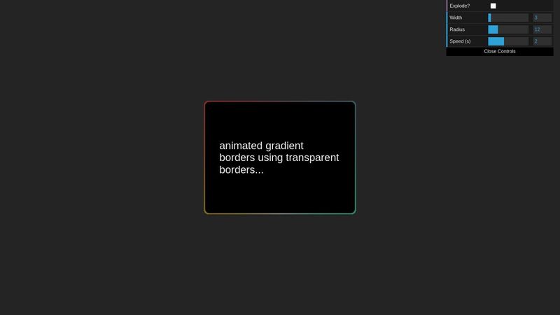 Animated Border Gradient with CSS Properties and Values API