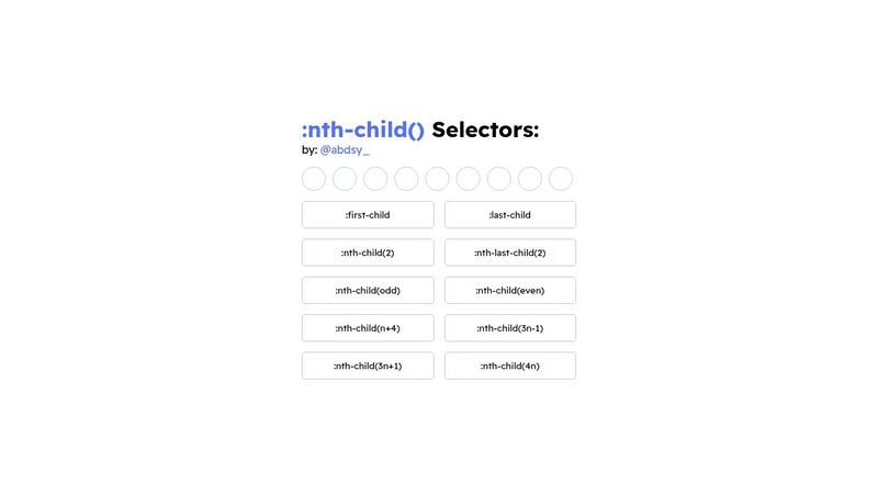 Nth-child Selector | By: Abdullah Sayed