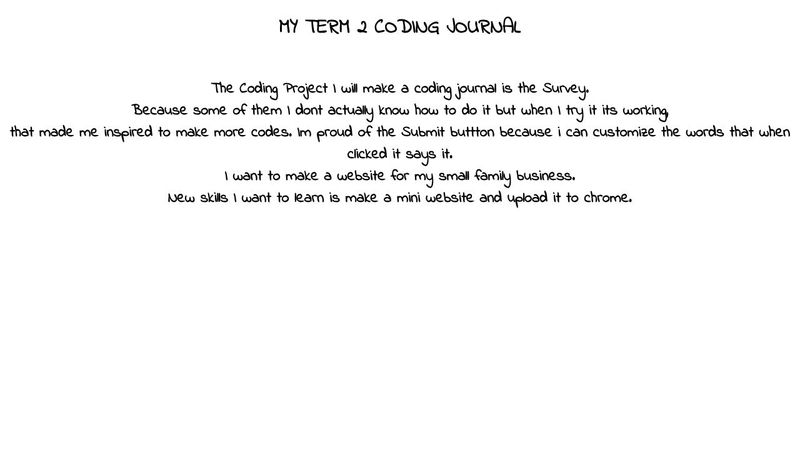 My Coding Journal