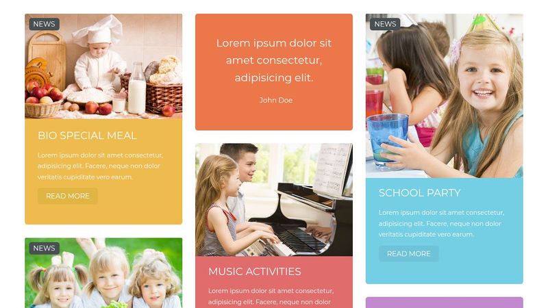 kids Education using html and css