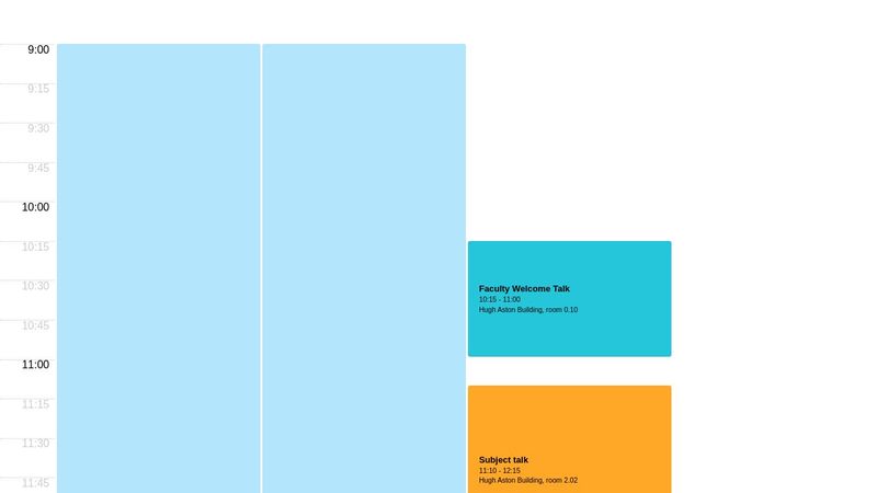 Event program using CSS Grid