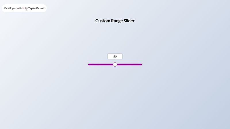 Day 43 : Custom Range Slider