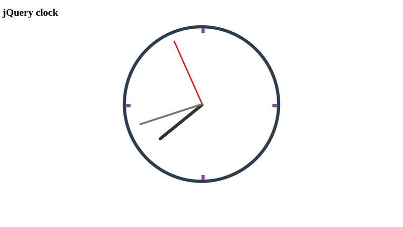 jQuery - clock