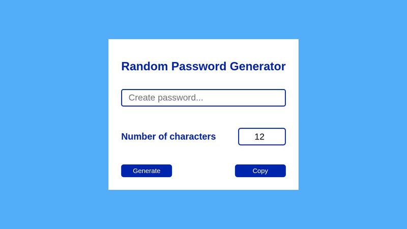 Random Password Generator