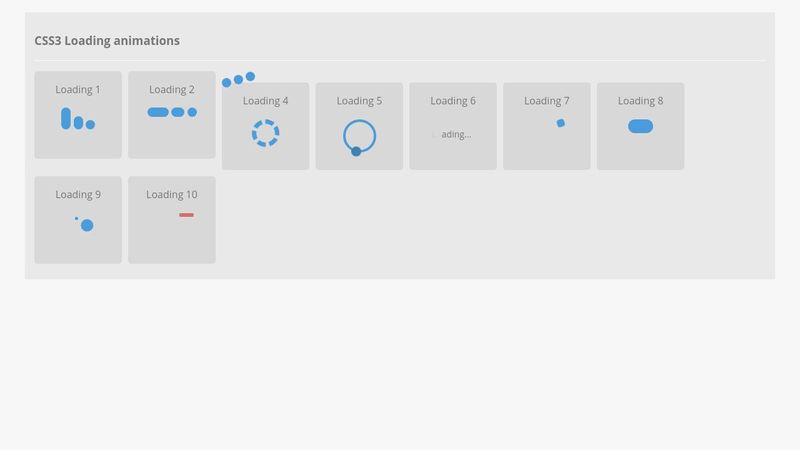 CSS3 Loading animations