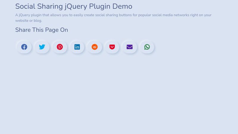 Social Sharing jQuery Plugin Demo