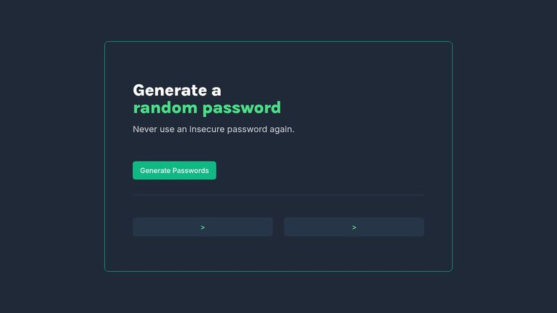 Password Generator - Scrimba