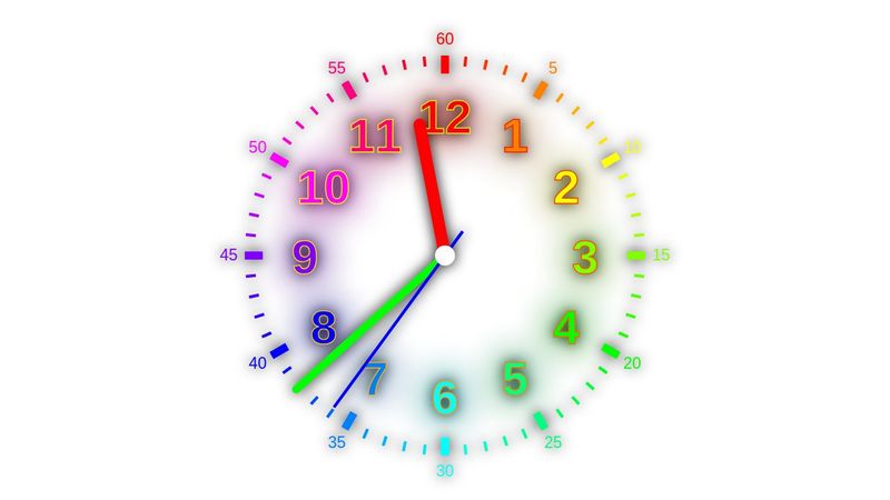 clock neon d3.js