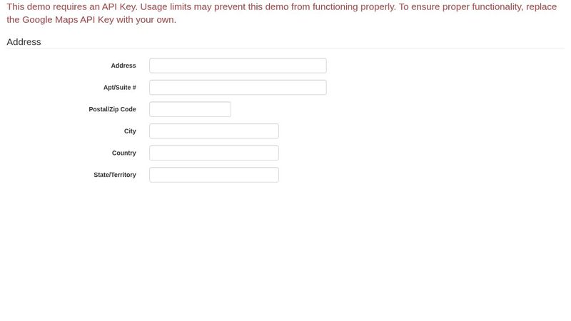 Google Maps/Places JavaScript API Autocomplete Demo