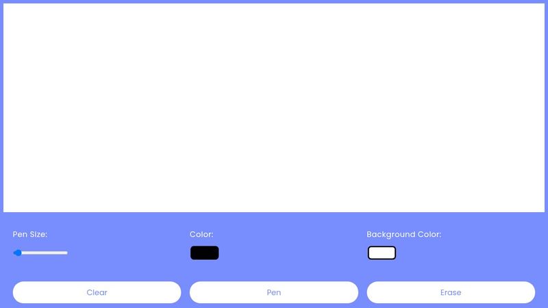 Drawing App using HTML, CSS & JavaScript