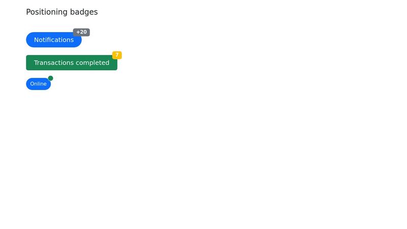 Bootstrap CSS Badges - Positioning badges