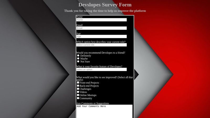 devslopes css form